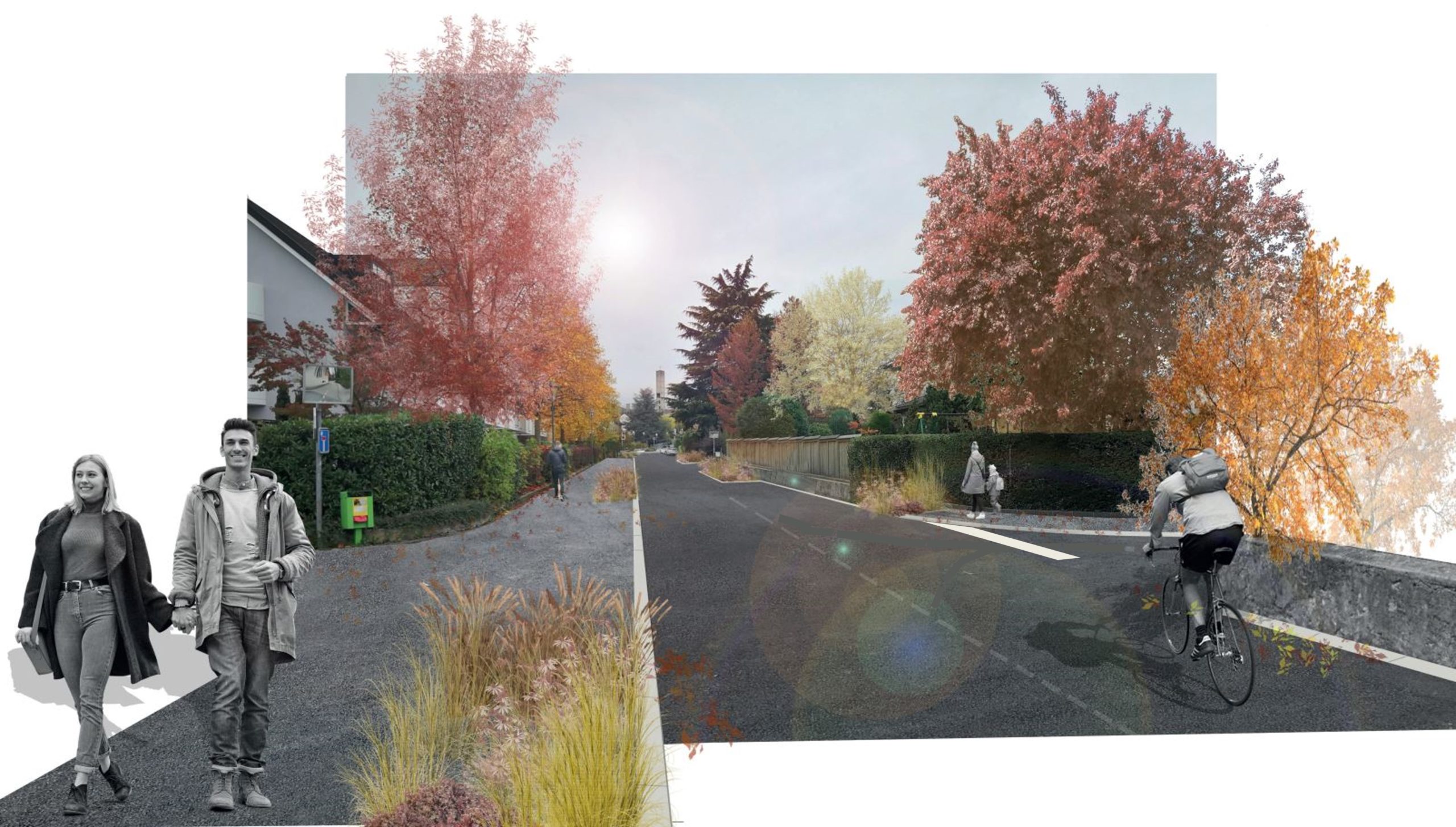 Rue cyclable - Smart City Gland